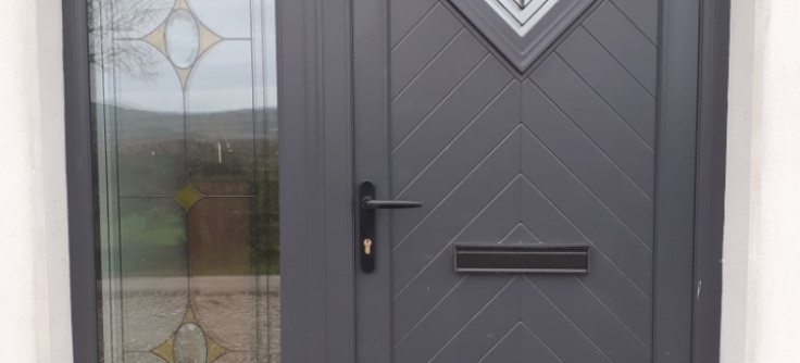 PVC Door - Herringbone Grey - Patton Windows