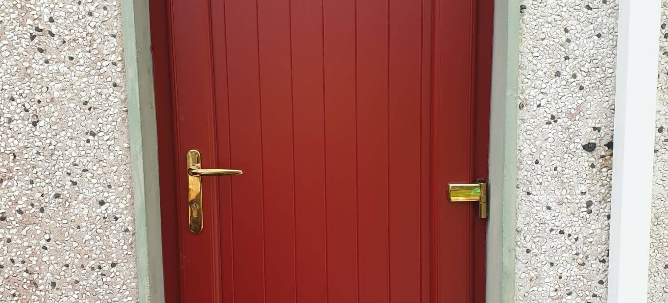 PVC Door - Red Solid Panel - Patton Windows